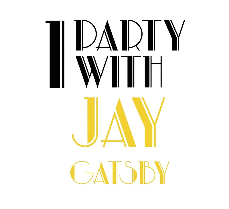 "Jay Gatsby Black and Gold" by Jillian Higgins | Redbubble
