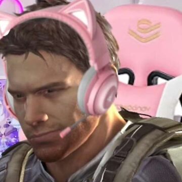 "chris redfield egirl sticker" Sticker for Sale by finntrollhammer ...