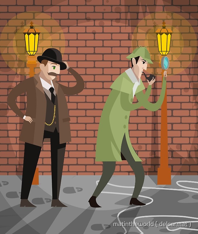 "great detective and sidekick in crime alley" by matintheworld | Redbubble