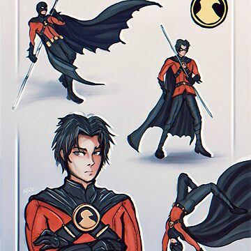 "Tim Drake Red Robin Collage" Sticker for Sale by HayateArt | Redbubble