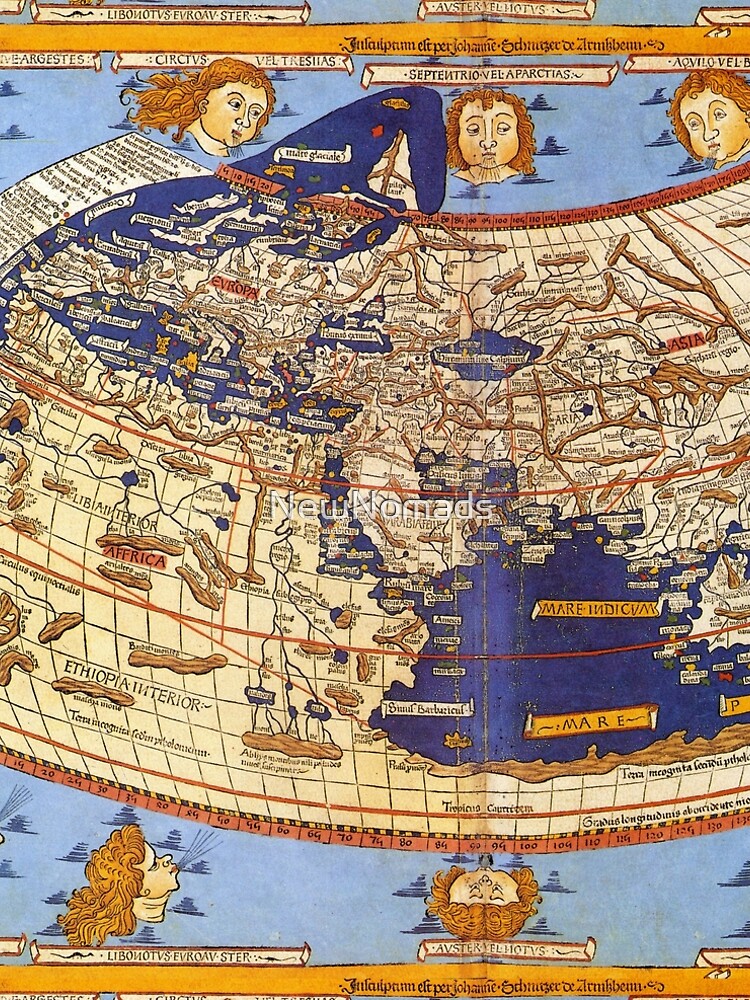 "Map of the world 1492 - Claudius Ptolemy: The World" A-Line Dress by NewNomads | Redbubble