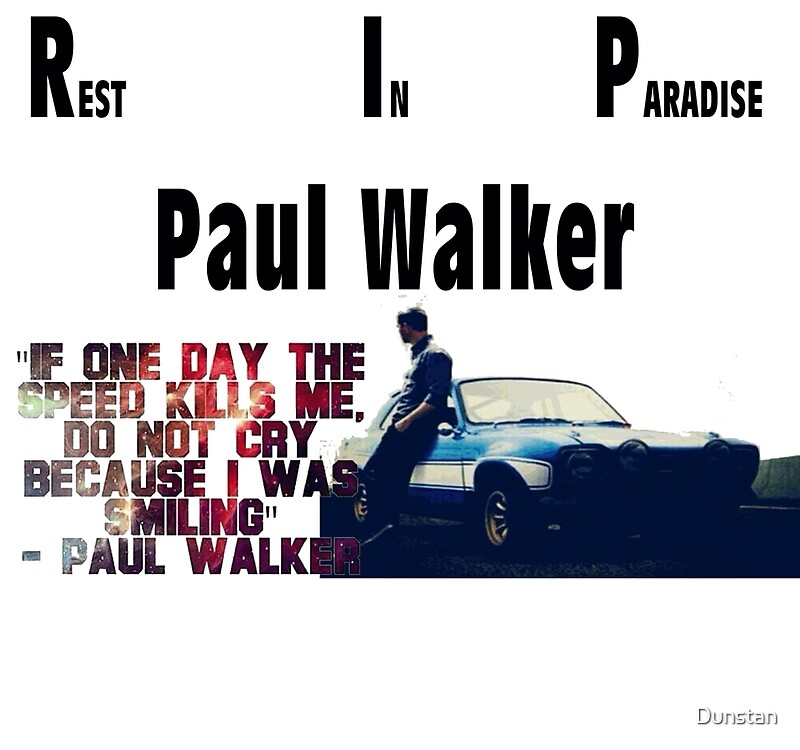 Paul Walker: Posters | Redbubble