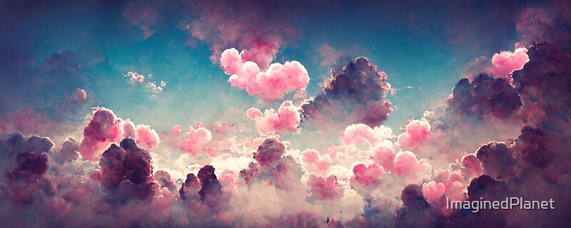 "Cotton Candy Skies | Fantasy Landscape Digital Art" by ImaginedPlanet ...