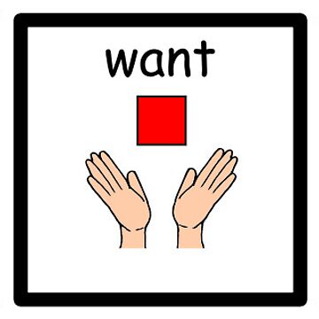 "I want Coffee AAC core words" Sticker for Sale by slammer15 | Redbubble