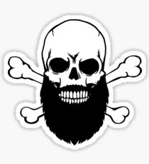 Bearded Skull Stickers | Redbubble