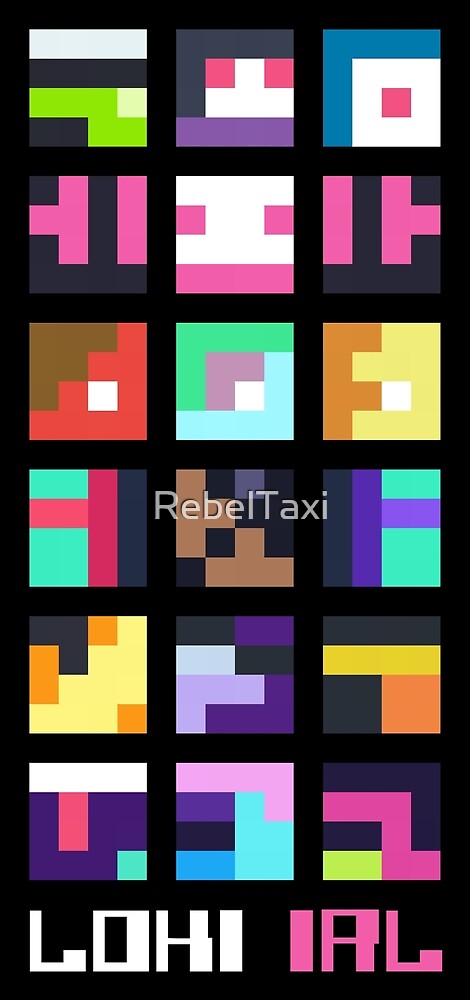 "Pixel Block Loki IRL" by RebelTaxi | Redbubble