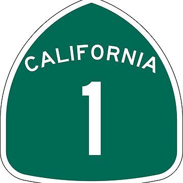 "California State Route 1 Shield" Sticker for Sale by Tonbbo | Redbubble