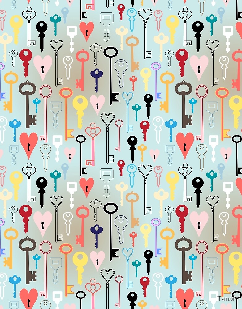 "pattern of different keys" by Tanor | Redbubble