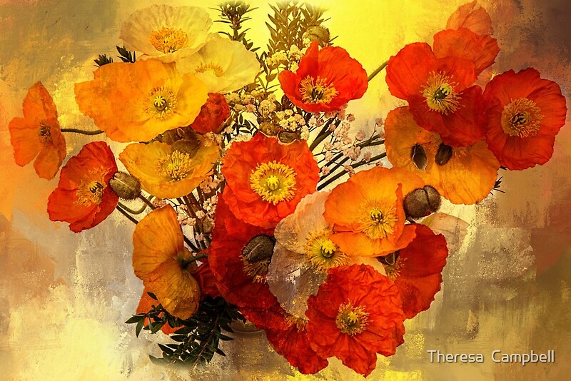 "Poppy Expressions" by Theresa Campbell | Redbubble