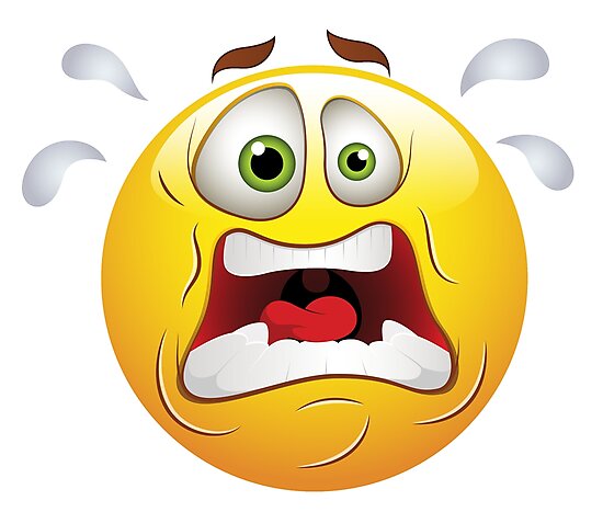 « Émoticône visage effrayé Smiley », Impressions photo par ...