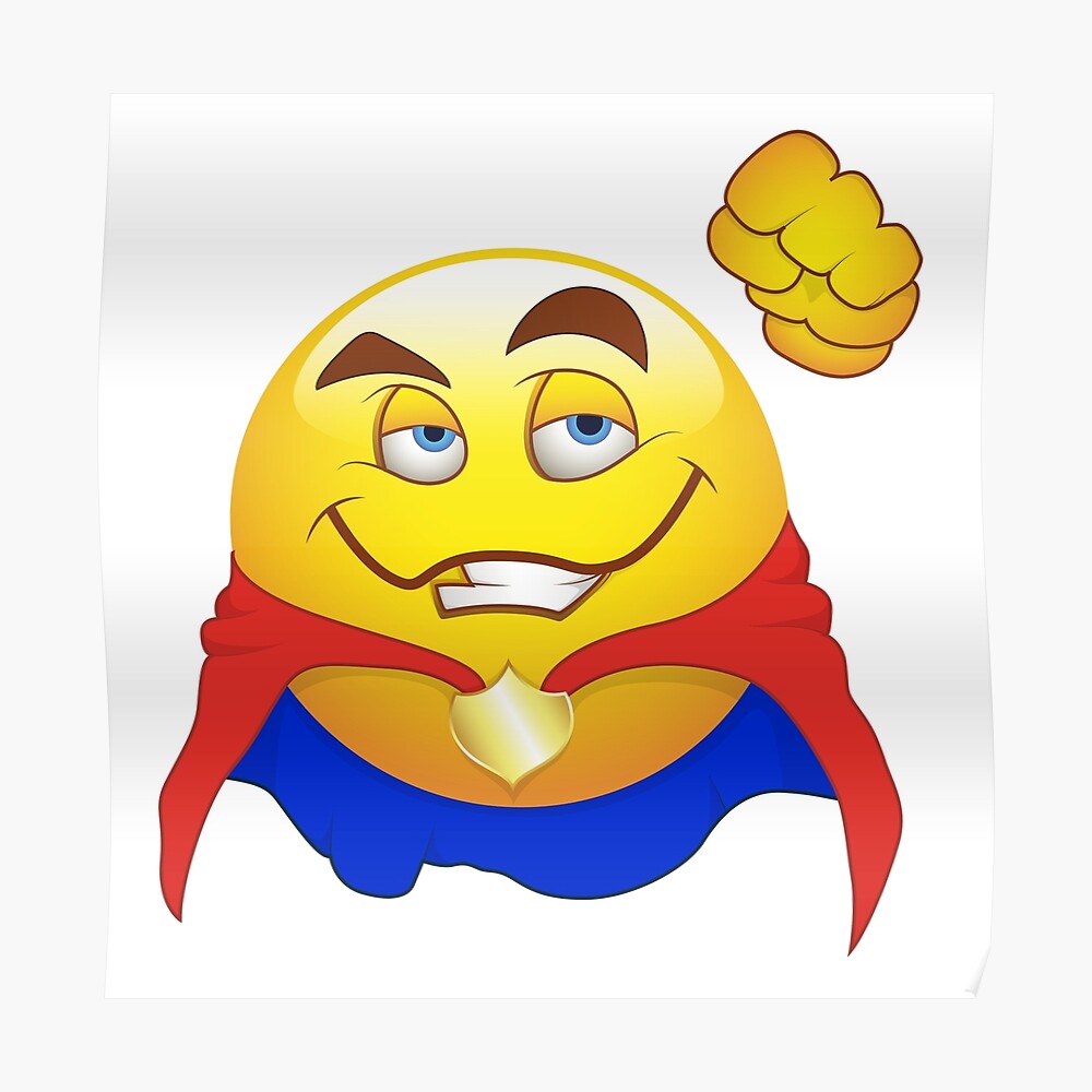 "Super Hero Smiley Face Emoticon" Poster by allovervintage | Redbubble
