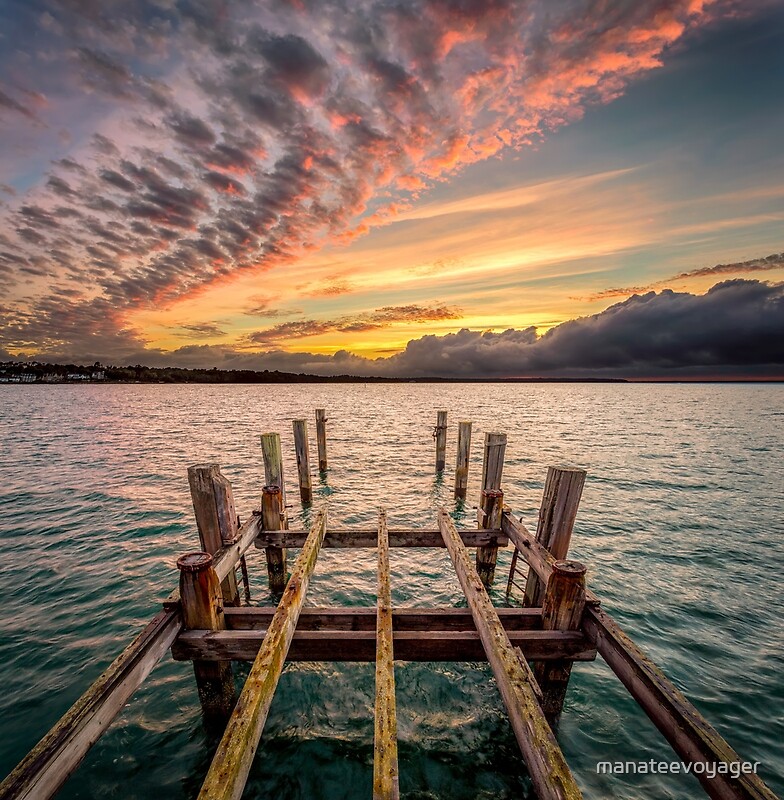 "Old Ryde Pier Sunset" by manateevoyager | Redbubble