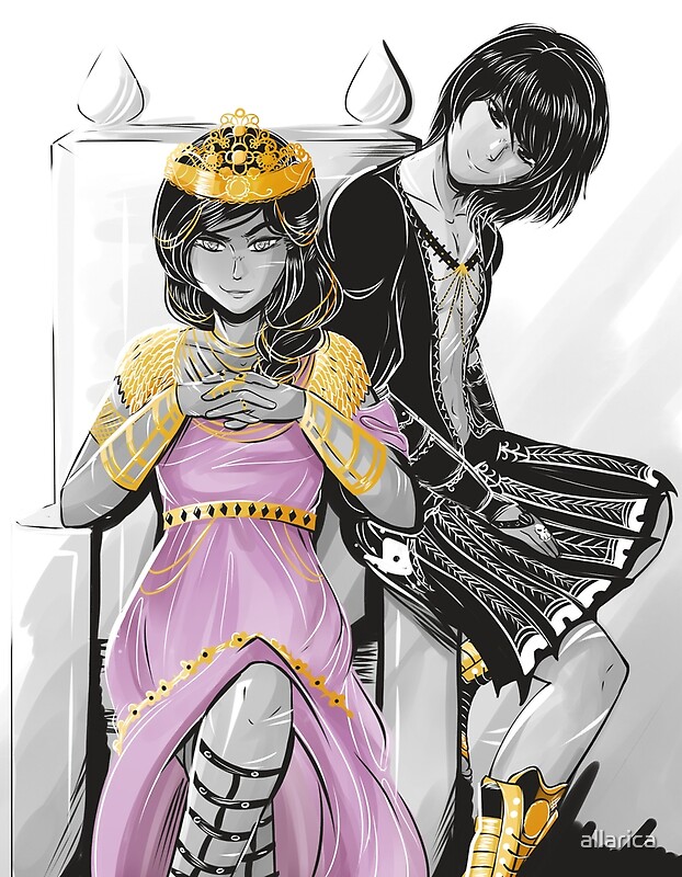 "Inktober: Reyna and Nico" by allarica | Redbubble