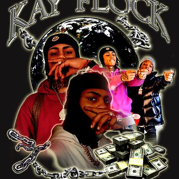 "Kay flock (Unchained) Rap Bootleg Design" Sticker for Sale by MadeBy ...