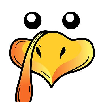 "Silly Turkey Face | Funny Thanksgiving Fall Joke Humor" Sticker for ...