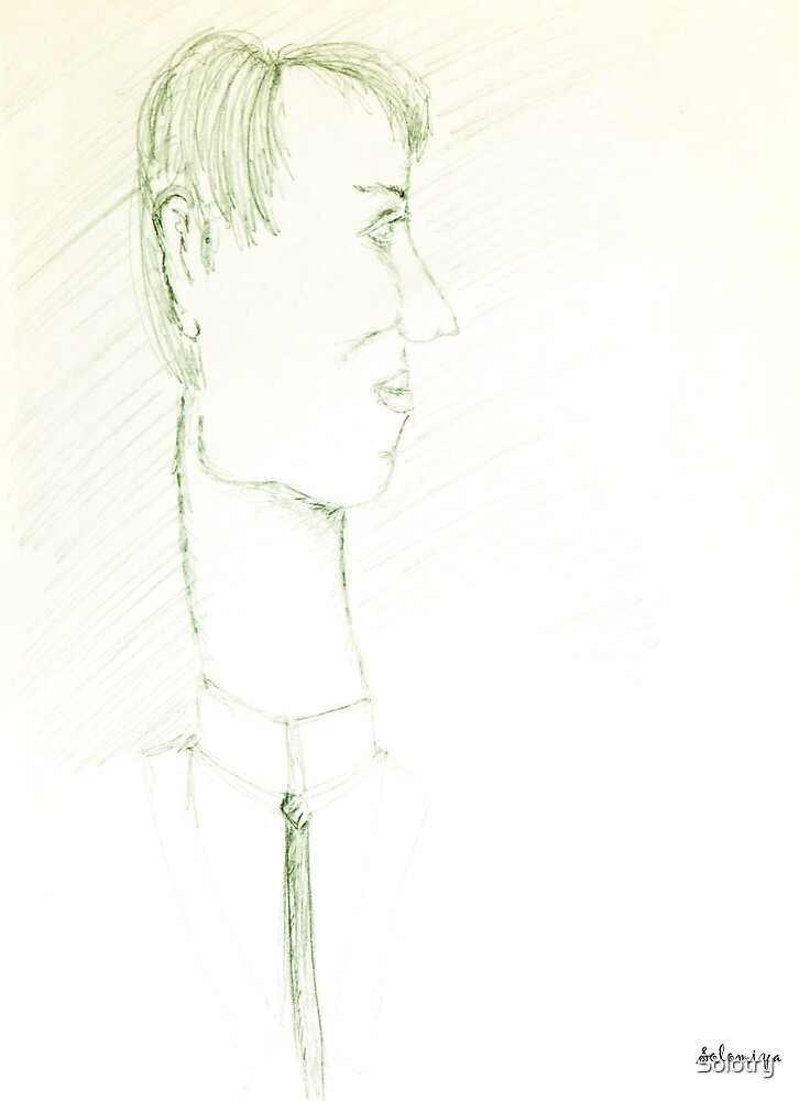 "Sketch of man" by Solotry | Redbubble