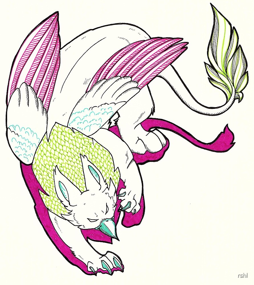 "Colorful gryphon" by rshl | Redbubble
