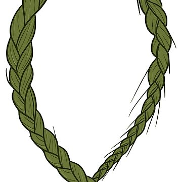 "Indigenous Sweetgrass Braid" Sticker for Sale by JC Bear | Redbubble