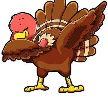 "Turkey Dabbing Thanksgiving T-shirt Funny Bird Dab Dance Tee" Kids T ...