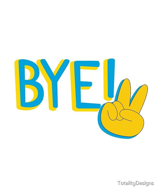 "Bye Yellow Emoji Hand Peace Sign" Posters by TotalityDesigns | Redbubble