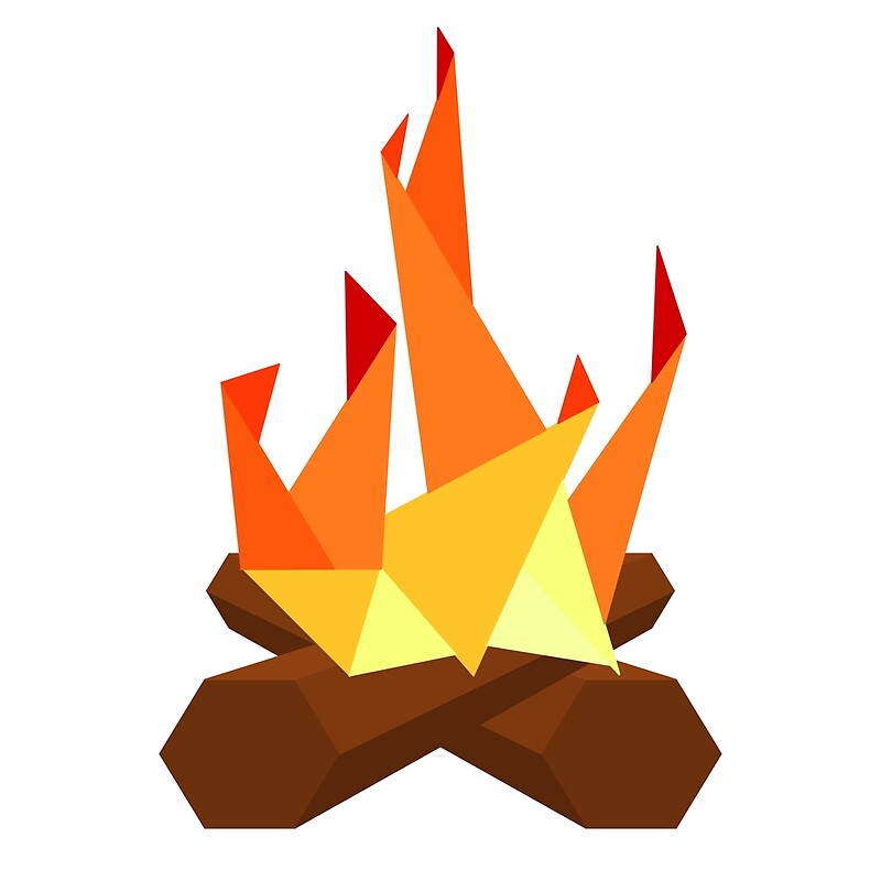 "Polygon Campfire" by Polygraphiks | Redbubble
