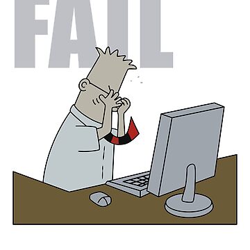"Dilbert Mens T Shirt Fail Distraught Dilbert At" Essential T-Shirt for ...