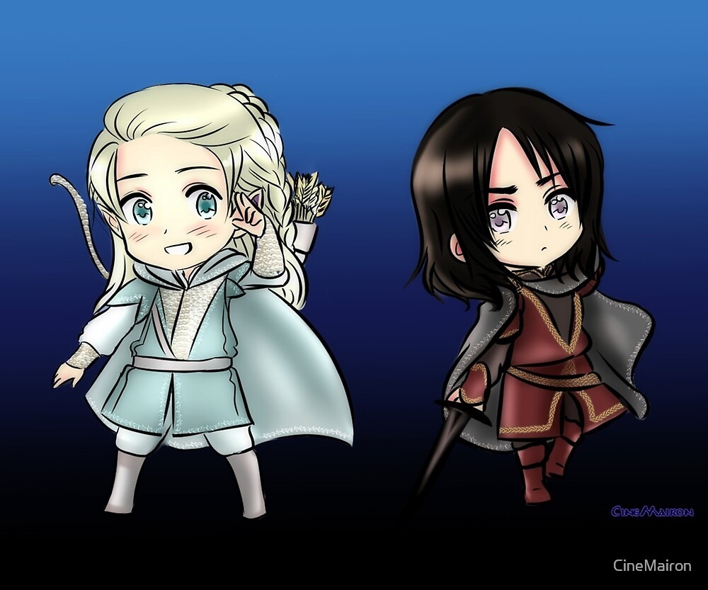 "Chibi Beleg and Turin" by CineMairon | Redbubble