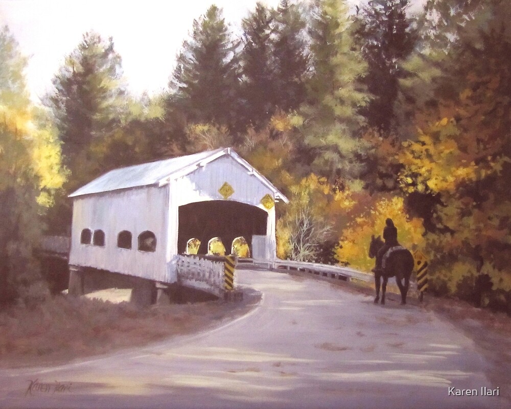 "Rochester Covered Bridge" by Karen Ilari | Redbubble