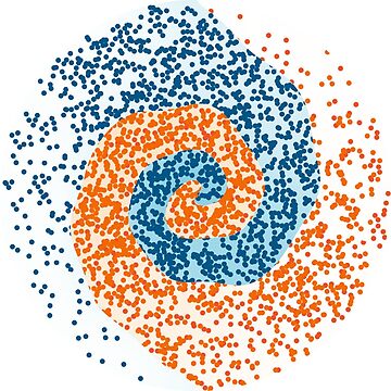 "Machine learning binary classification spiral" Sticker for Sale by ...