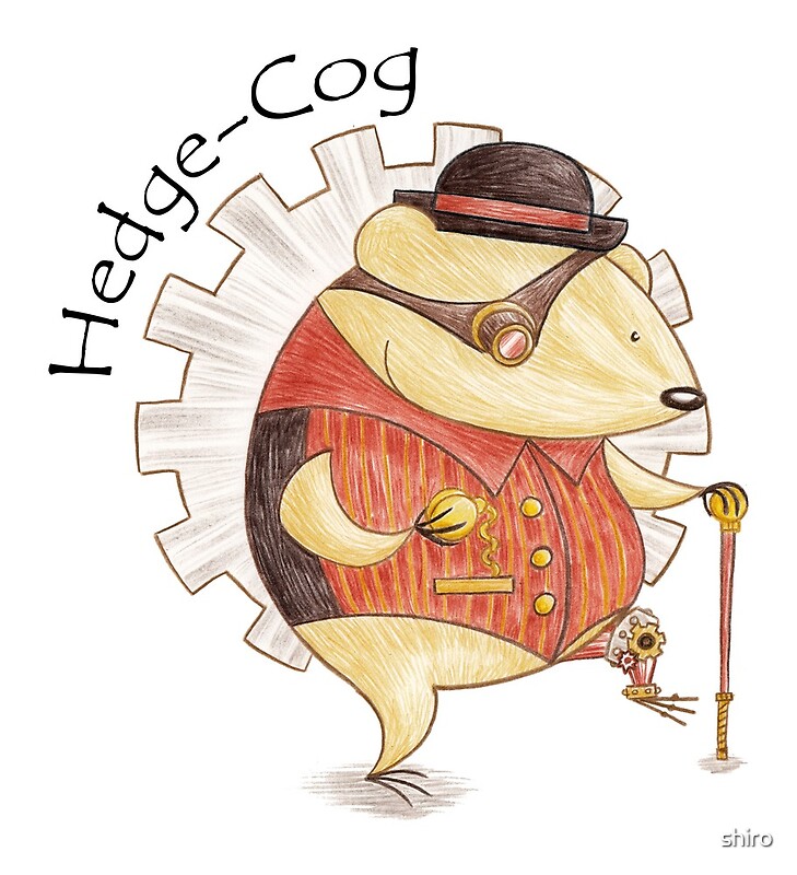"A Hog's Life - Hedge-Cog" by shiro | Redbubble