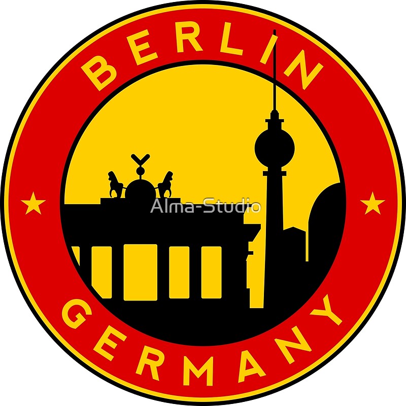 "Berlin, sticker, circle" by Alma-Studio | Redbubble