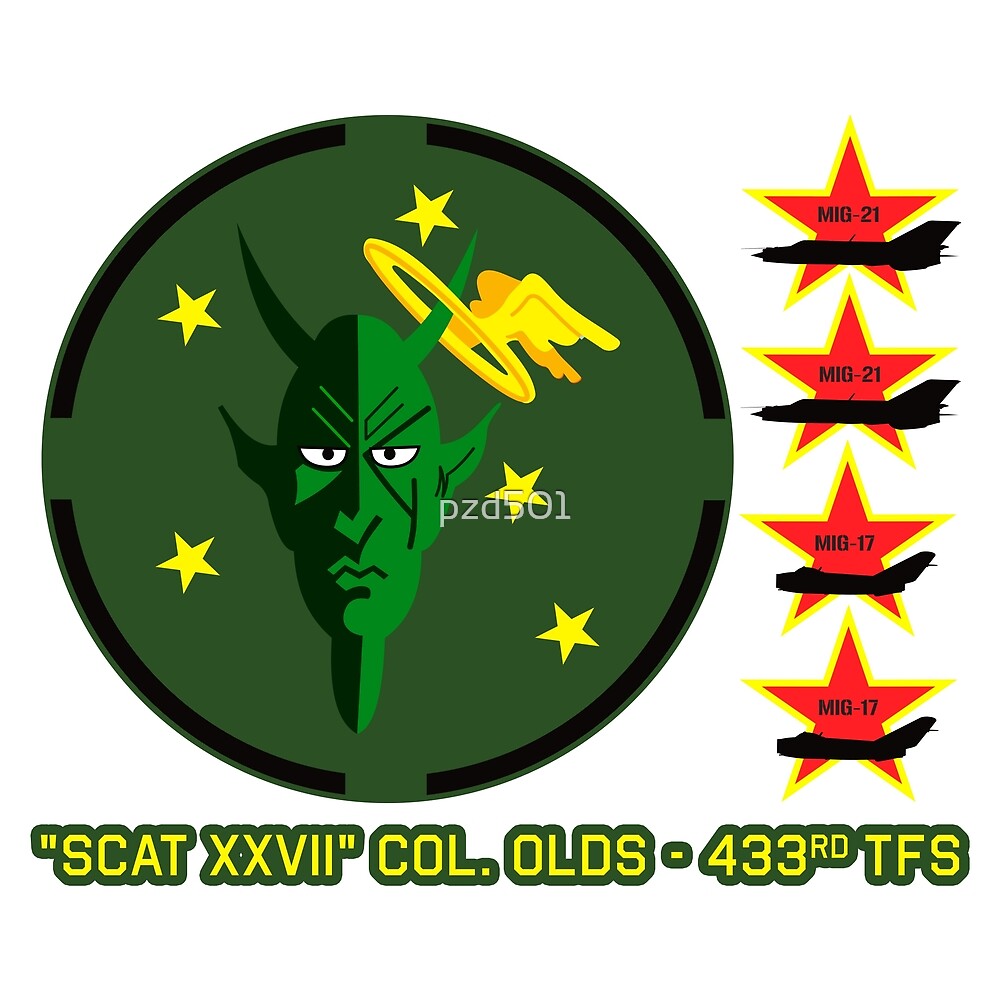 "USAF - 433 TFS Scat XVII Colonel Olds - 4 MiGs kills - Clean Style" by ...