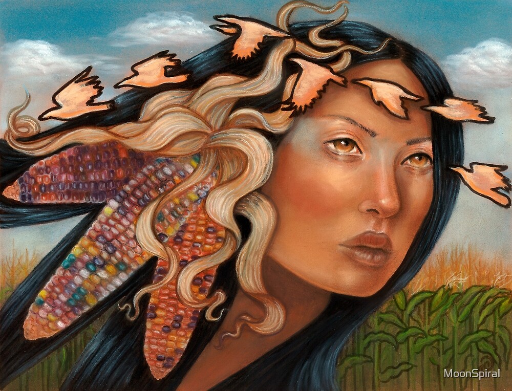 "Selu Cherokee Native American Corn goddess" by MoonSpiral | Redbubble