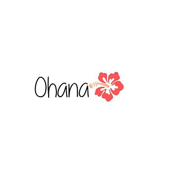 "Ohana" Sticker for Sale by happyk8e | Redbubble