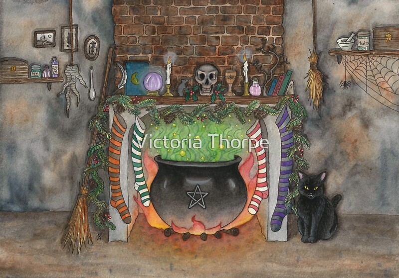 "Witches Yuletide Kitchen" by Victoria Thorpe | Redbubble
