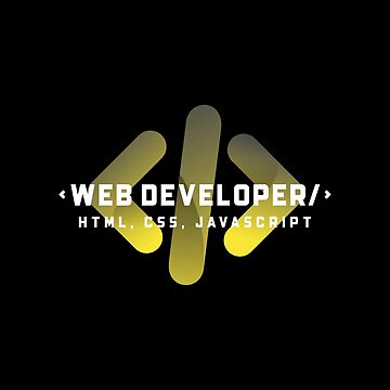 "Web Developer Typography HTML, CSS, JavaScript (Banana Yellow)" iPad Case & Skin for Sale by ...