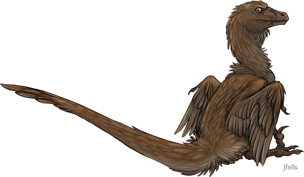 "Sitting Velociraptor Sticker" by jfells | Redbubble