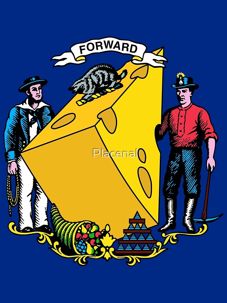 "Wisconsin Cheese State Flag" by Placenal | Redbubble