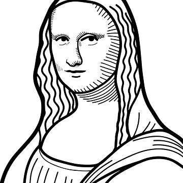 "Mona Lisa line portrait by Da Vinci" Poster by archbestos | Redbubble