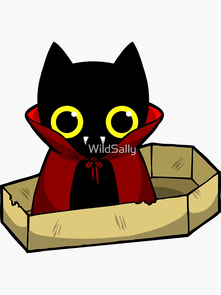 "Vampire Cat" Stickers by WildSally | Redbubble