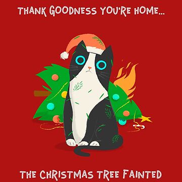 "Christmas Tree Fainted" Greeting Card for Sale by SoftSandTees | Redbubble