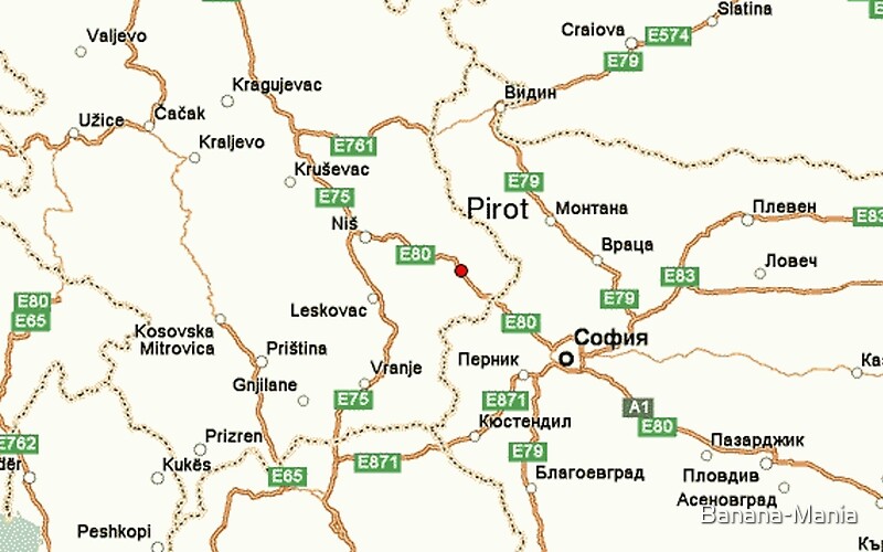 "Pirot Map" by Banana-Mania | Redbubble