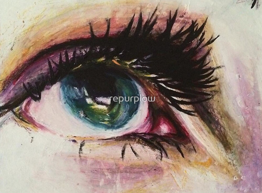 "Oil Pastel Eye Painting" by repurplow | Redbubble