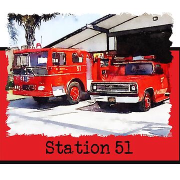 "Fire Station 51, Emergency TV Show, Firetruck" Poster for Sale by ...