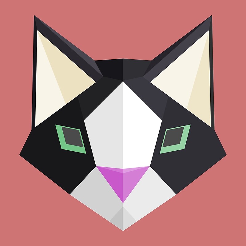 "Polygon Cat" by Polygraphiks | Redbubble