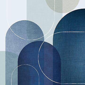"Mid Century Blue Linen" Poster for Sale by UrbanEpiphany | Redbubble
