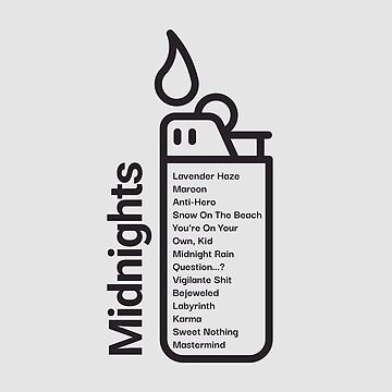 "Midnights Album (by Taylor Swift)" Sticker for Sale by MsGraphicaIllus ...