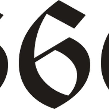 "666" Sticker for Sale by svampwolf | Redbubble