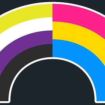 "Non-Binary Pan Rainbow" Sticker for Sale by hamsters | Redbubble