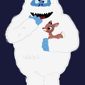 "Classic Christmas Abominable Snowman with Rudolph © GraphicLoveShop ...